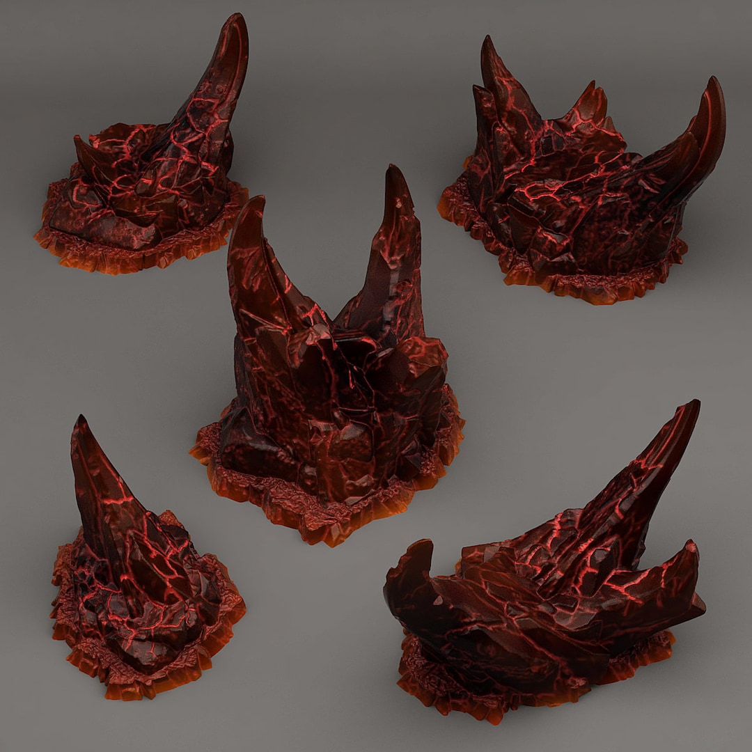 Hell Stones Terrain Scenery Fantastic Plants & Rocks 32mm Ttgaming Dnd ...