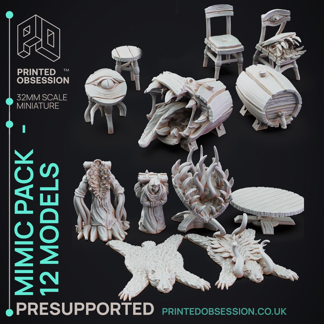 Mimic Pack 32mm Printed Obsession 3D Printed Resin Miniature Ttgaming ...