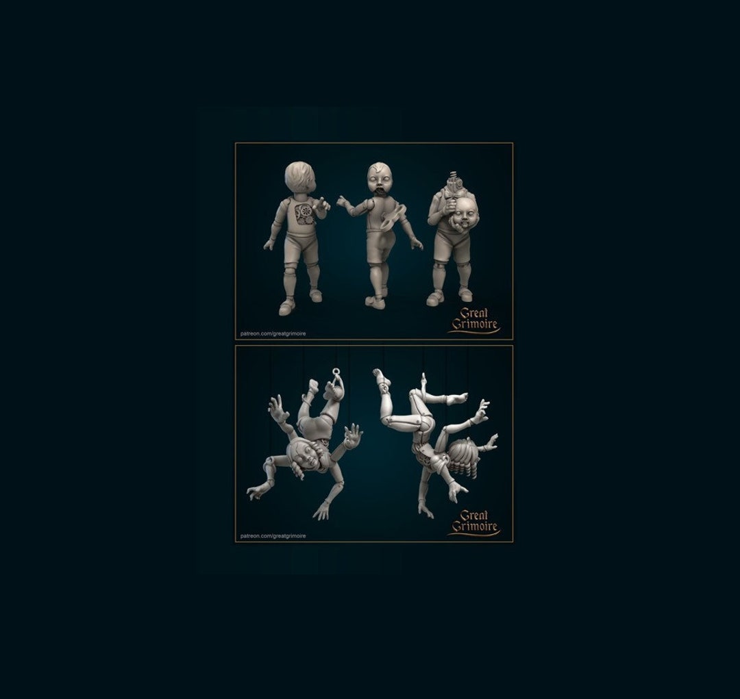 Clockwork Dolls 32mm Great Grimoire 3D Printed Resin Miniature Ttgaming ...