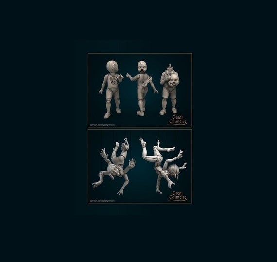 Clockwork Dolls TTGaming 32mm Great Grimoire 3D Printed Resin Miniature ...