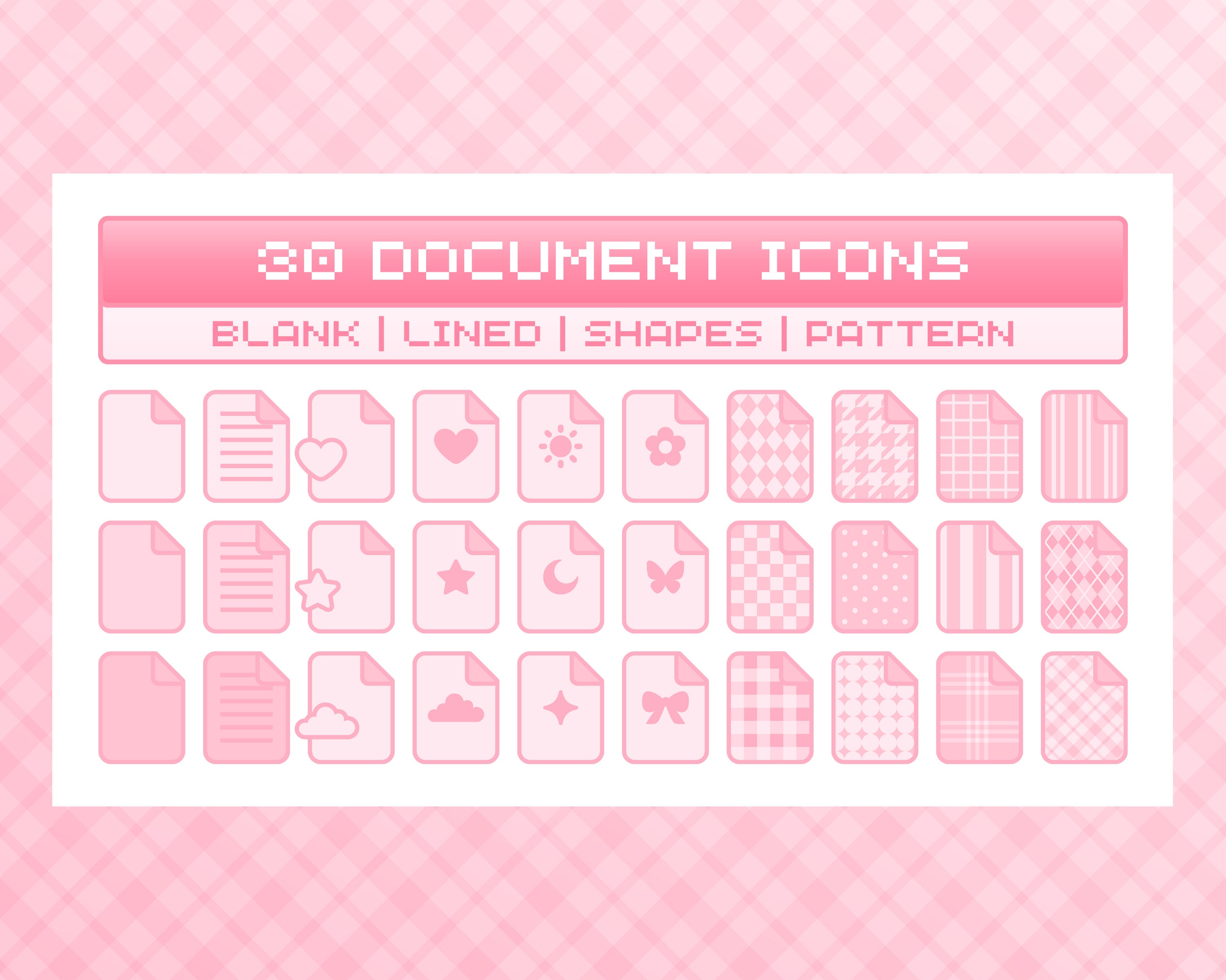 Pink Desktop Icons Set, 100+ Aesthetic Icon Bundle, Custom Windows Mac ...