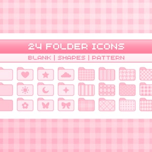 Pink Desktop Icons Set, 100+ Aesthetic Icon Bundle, Custom Windows Mac ...