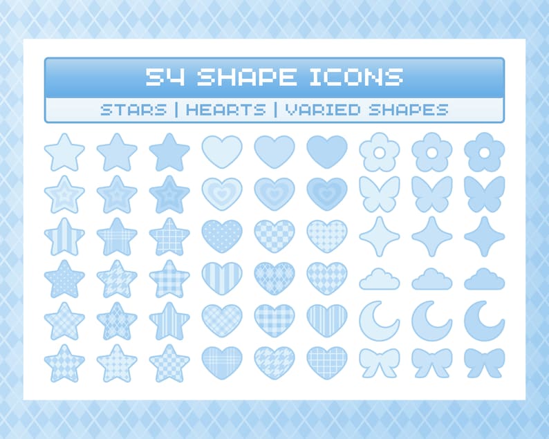 Blue Desktop Icons Set, 100+ Aesthetic Icon Bundle, Custom Windows Mac ...