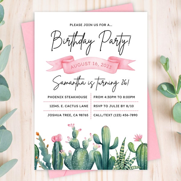 Cactus Birthday Party - Etsy