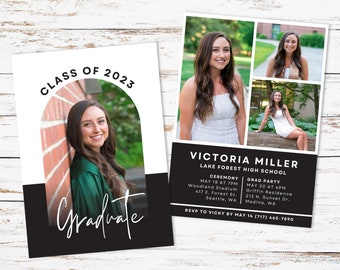 Graduation Party Invitation Template, Photo Senior Graduation ...