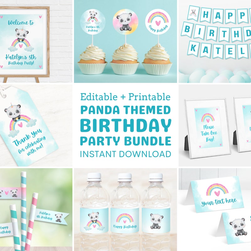 Panda Birthday Party - Etsy