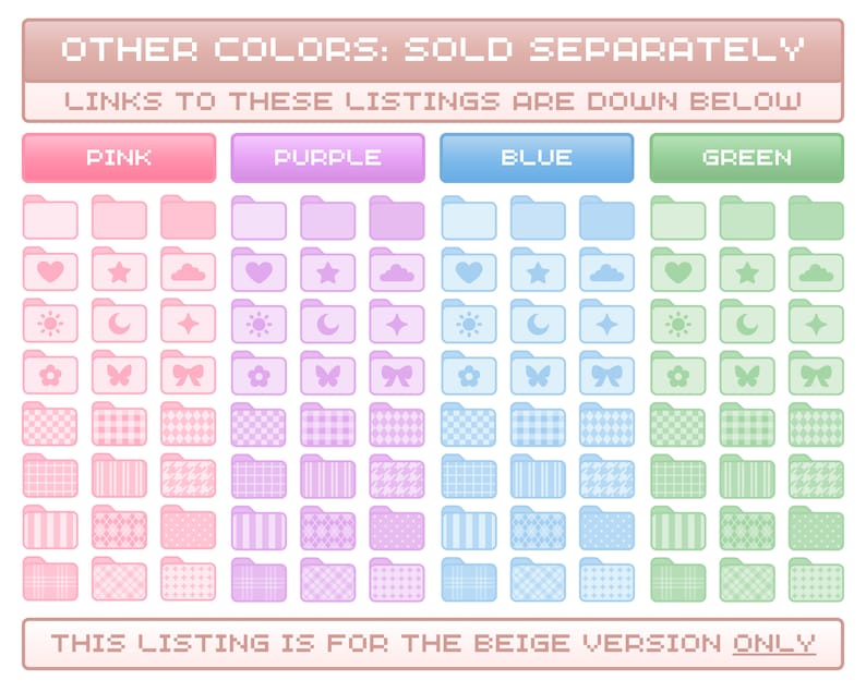Beige Desktop Icons Set, 100+ Aesthetic Icon Bundle, Custom Windows Mac ...