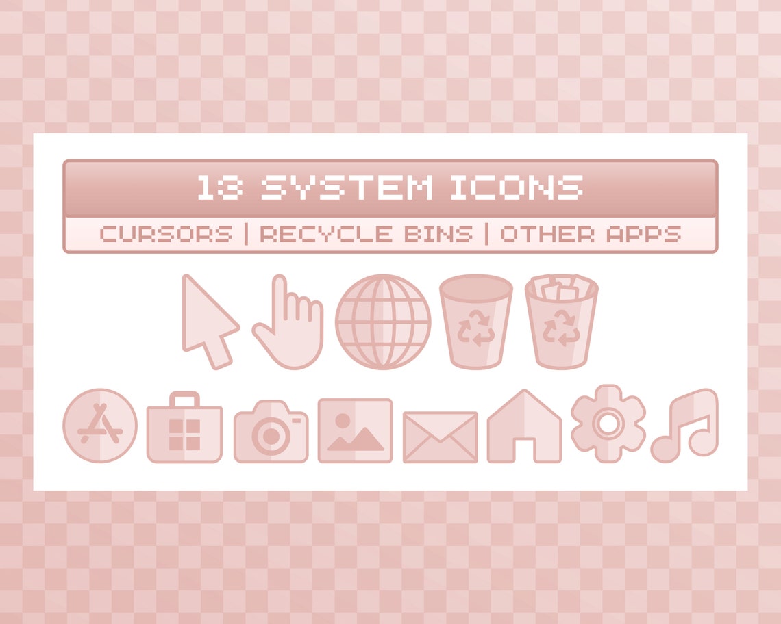 Beige Desktop Icons Set, 100+ Aesthetic Icon Bundle, Custom Windows Mac ...