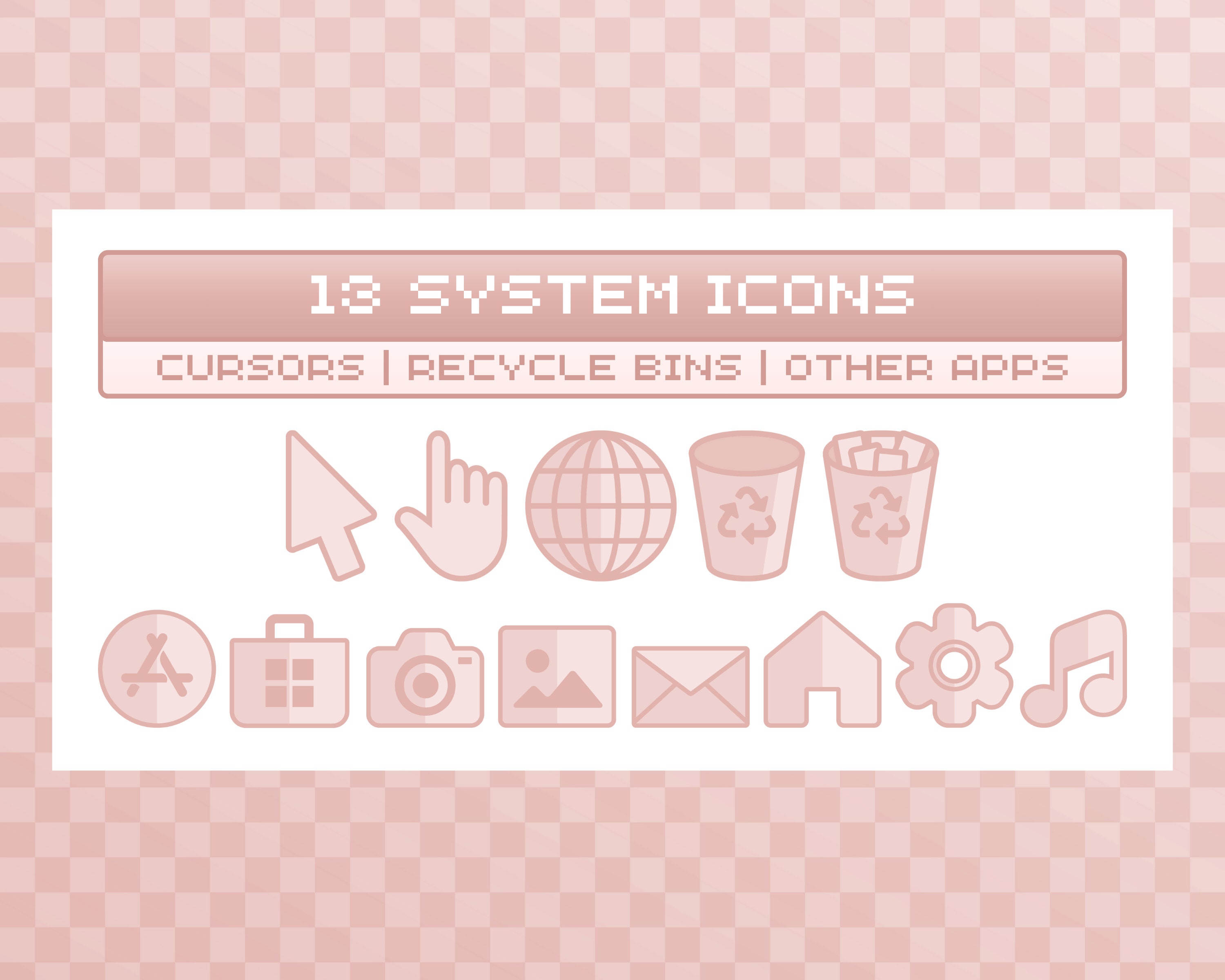 Beige Desktop Icons Set, 100+ Aesthetic Icon Bundle, Custom Windows Mac ...
