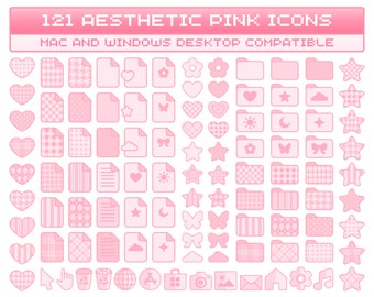 Blue Desktop Icons Set, 100 Aesthetic Icon Bundle, Custom Windows Mac ...