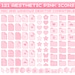 Pink Desktop Icons Set, 100 Aesthetic Icon Bundle, Custom Windows Mac ...