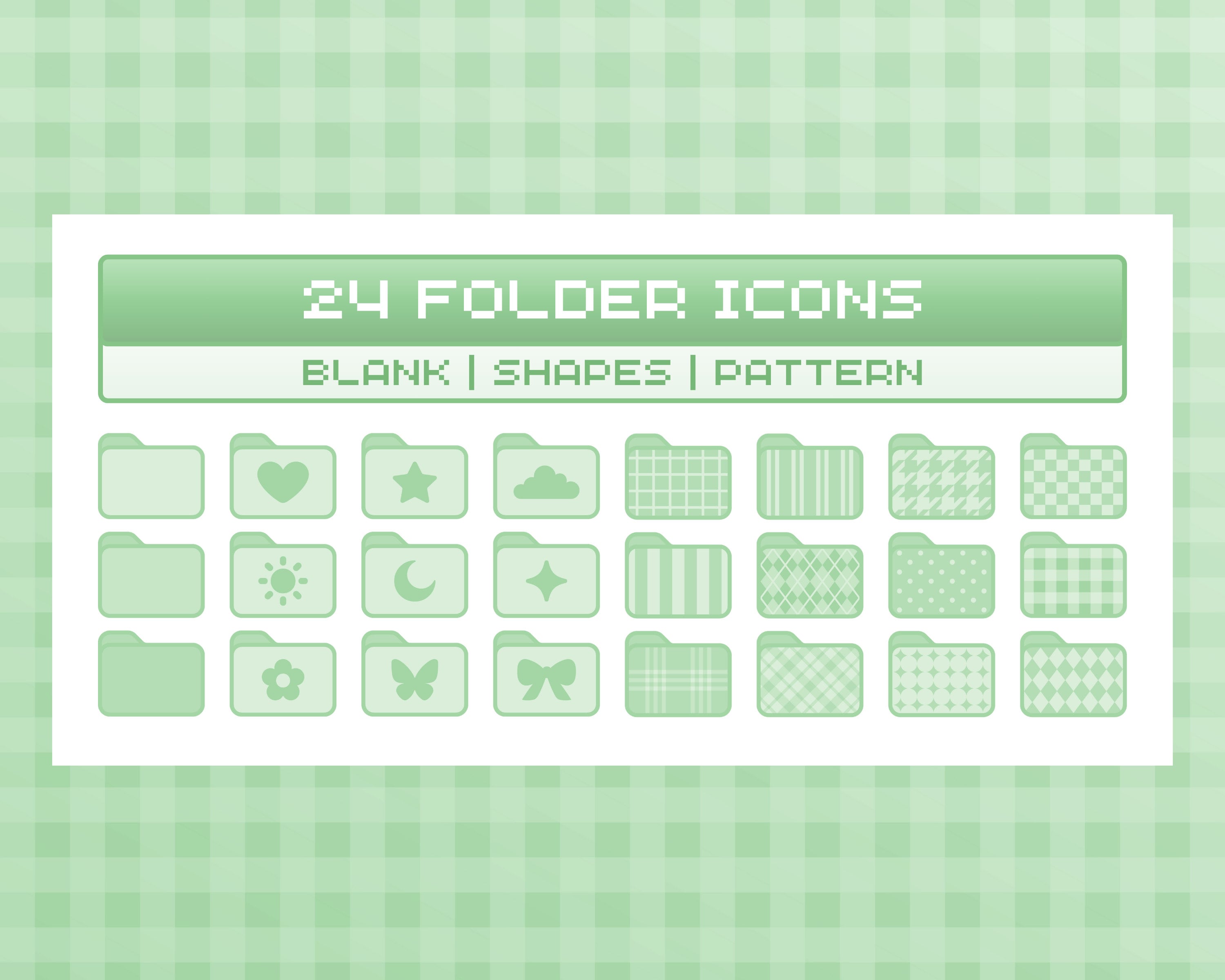 Green Desktop Icons Set, 100+ Aesthetic Icon Bundle, Custom Windows Mac ...