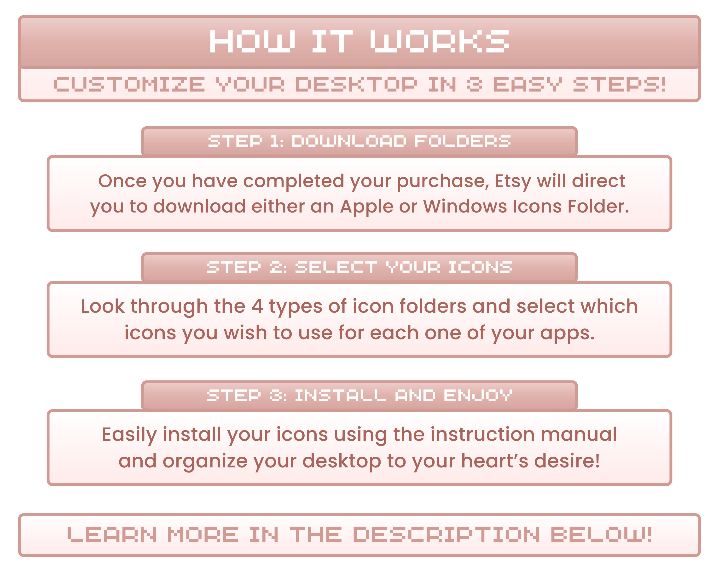 Beige Desktop Icons Set, 100+ Aesthetic Icon Bundle, Custom Windows Mac ...