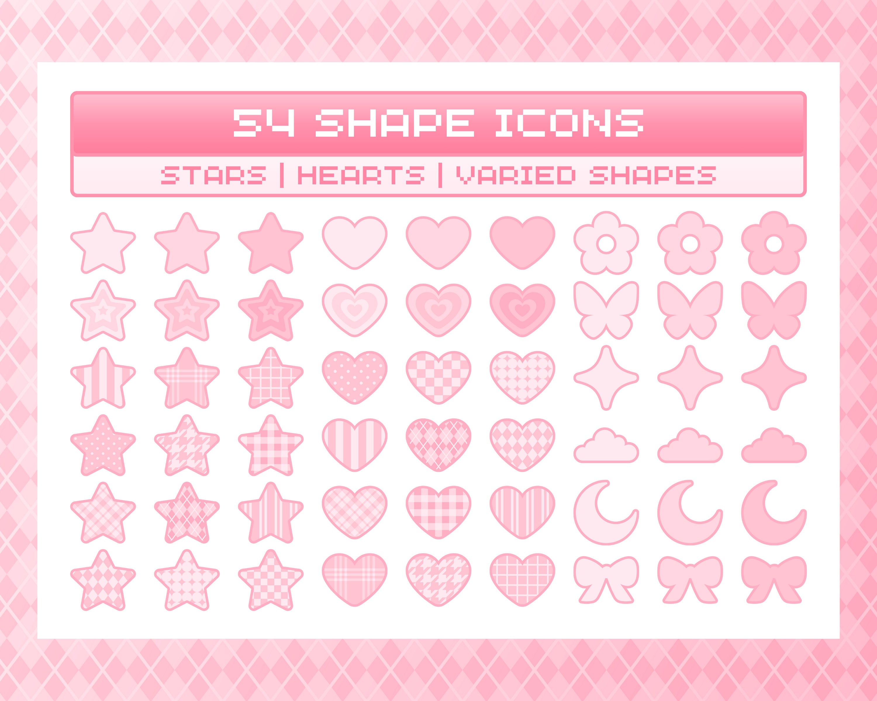 Pink Desktop Icons Set, 100 Aesthetic Icon Bundle, Custom Windows Mac ...