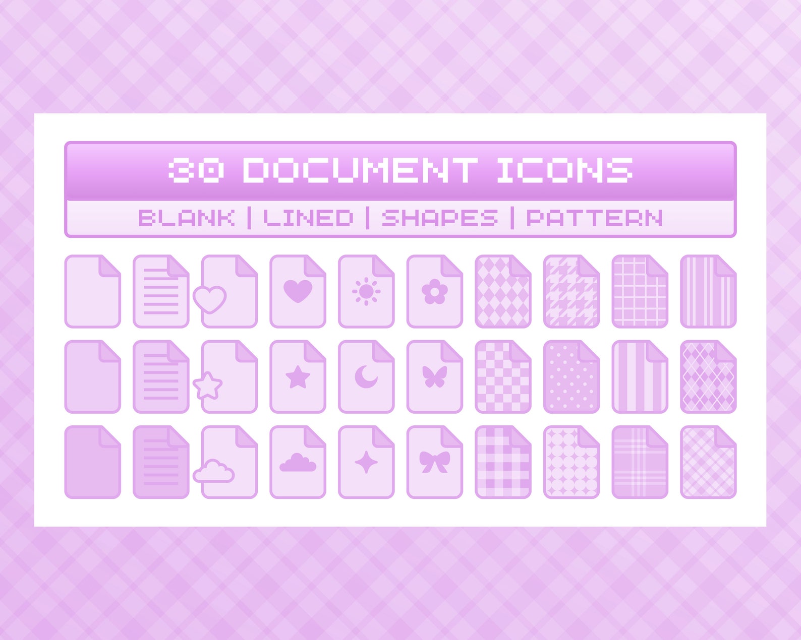 Purple Desktop Icons Set, 100+ Aesthetic Icon Bundle, Custom Windows ...