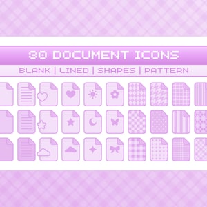 Purple Desktop Icons Set, 100+ Aesthetic Icon Bundle, Custom Windows ...