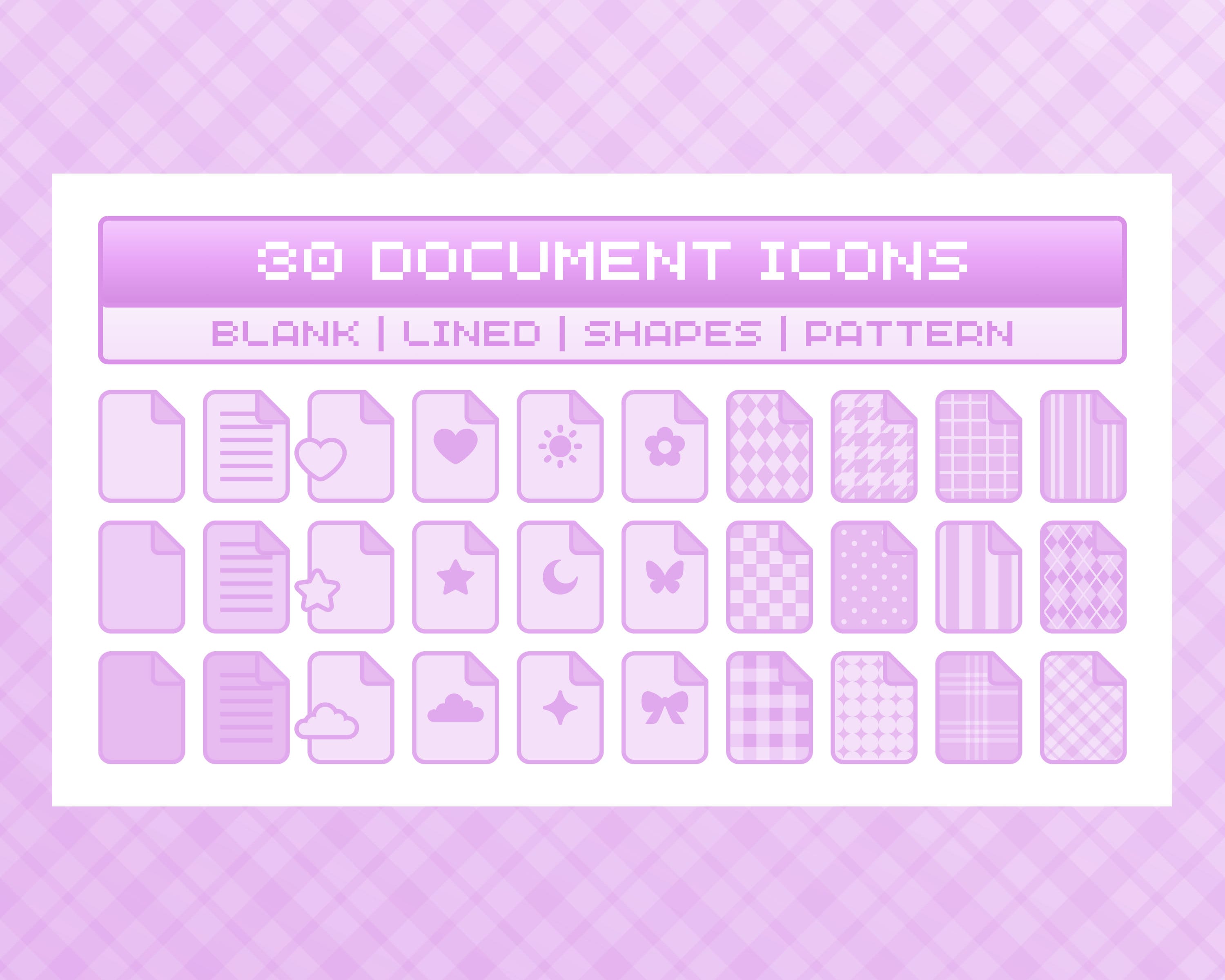Purple Desktop Icons Set, 100+ Aesthetic Icon Bundle, Custom Windows ...