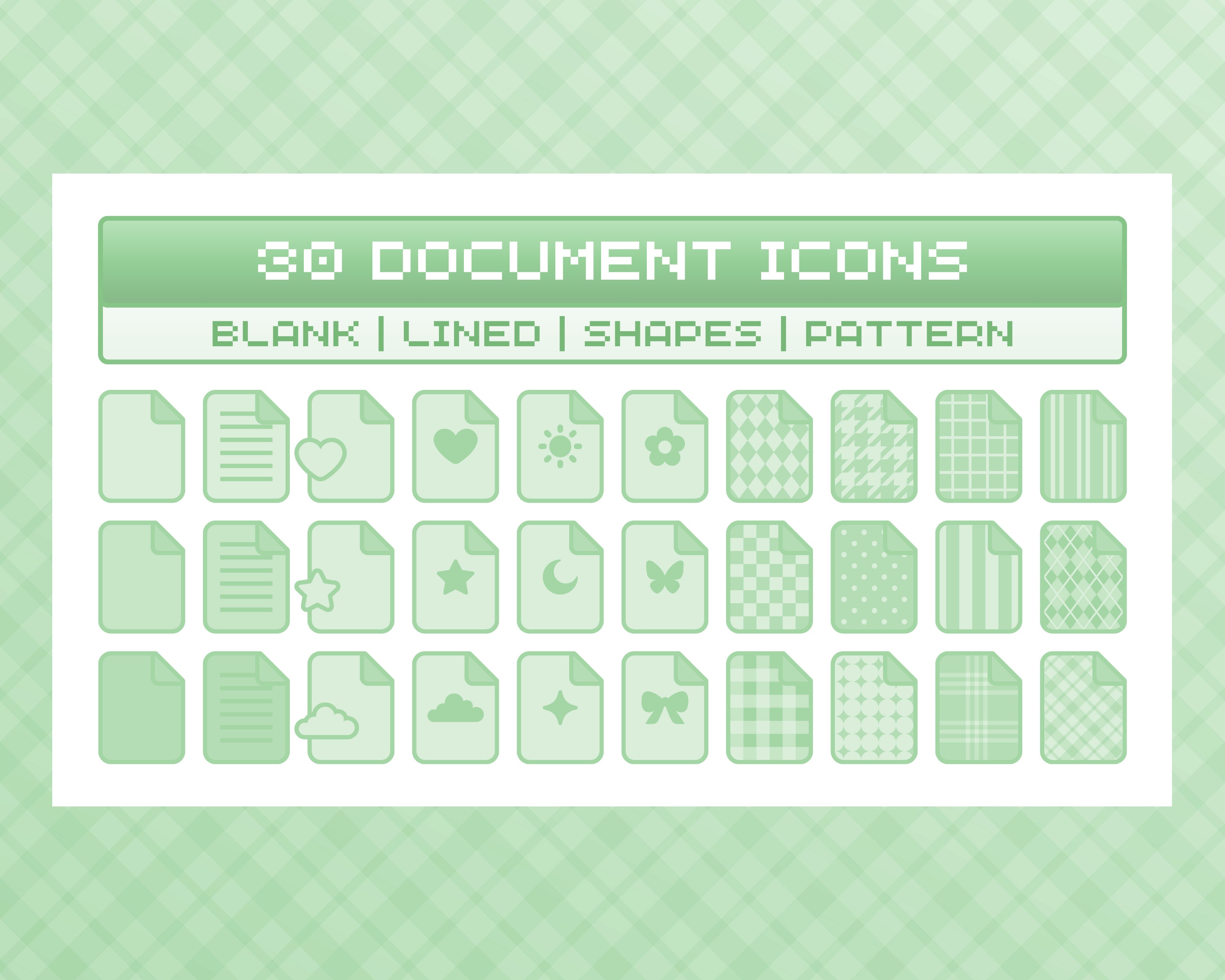 Green Desktop Icons Set, 100+ Aesthetic Icon Bundle, Custom Windows Mac ...