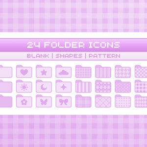 Purple Desktop Icons Set, 100+ Aesthetic Icon Bundle, Custom Windows ...