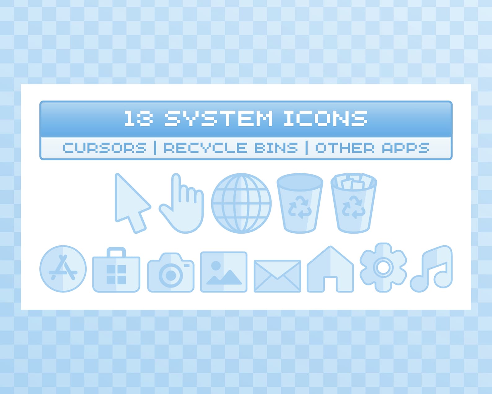 Blue Desktop Icons Set, 100+ Aesthetic Icon Bundle, Custom Windows Mac ...