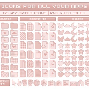 Beige Desktop Icons Set, 100+ Aesthetic Icon Bundle, Custom Windows Mac ...