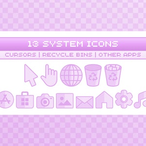 Purple Desktop Icons Set, 100+ Aesthetic Icon Bundle, Custom Windows ...