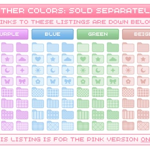 Pink Desktop Icons Set, 100+ Aesthetic Icon Bundle, Custom Windows Mac ...