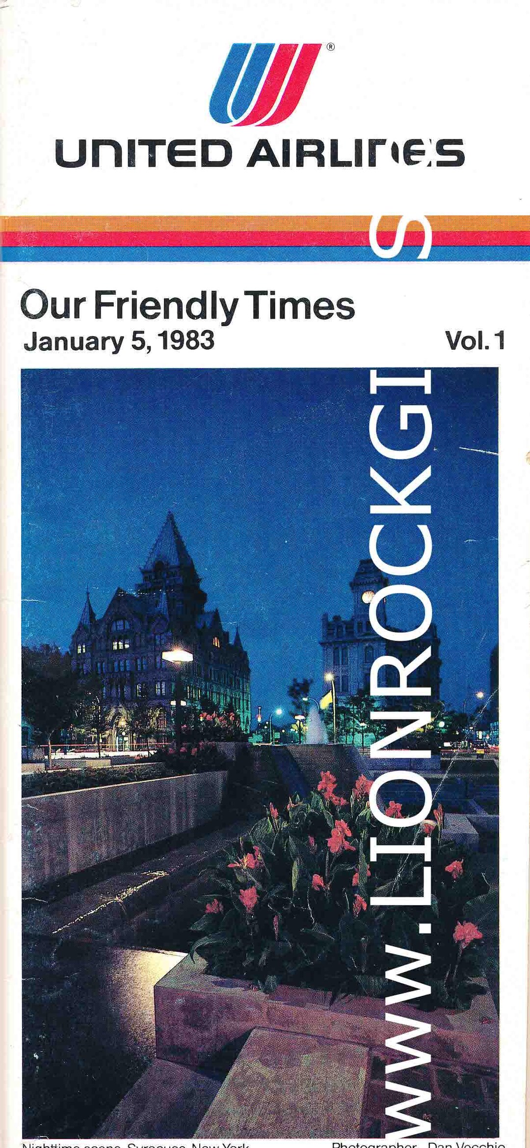 United Airlines | January 05, 1983 | Timetable - Etsy