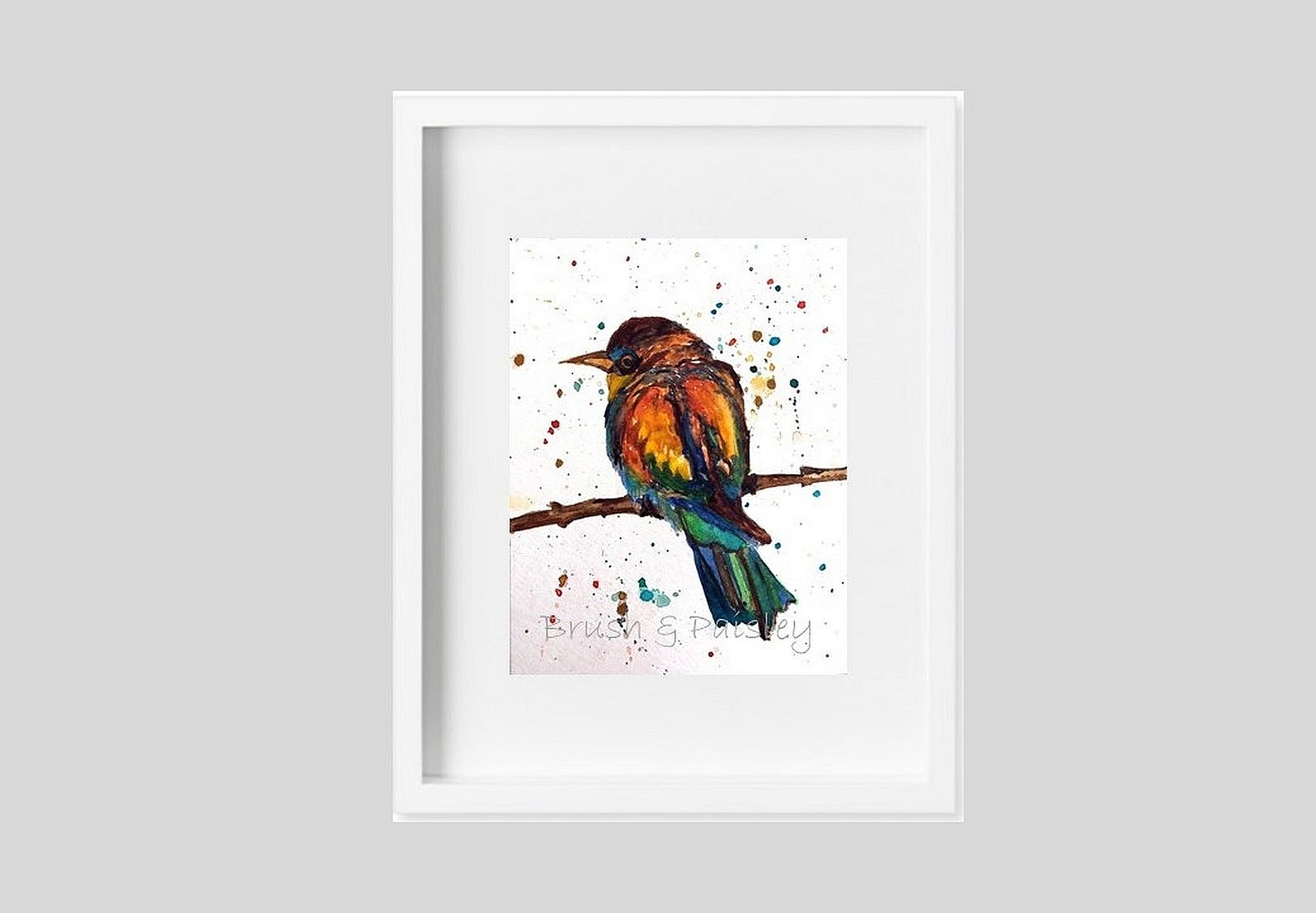 Colorful Garden Birds Blue Orange Bird Digital Download - Etsy