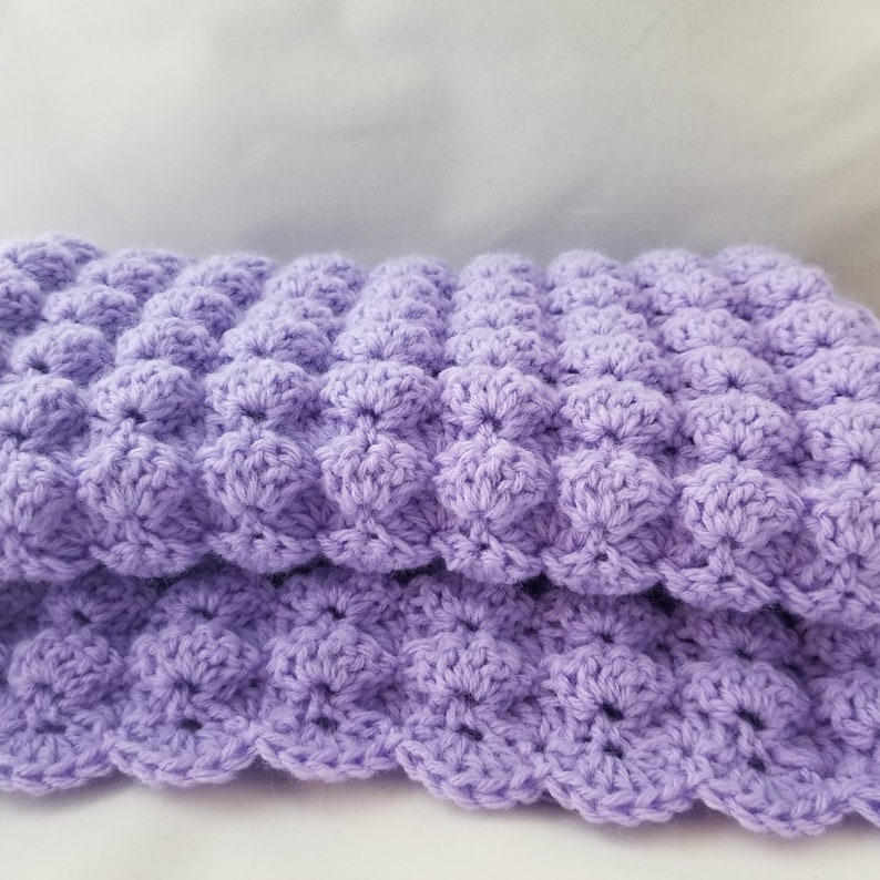 Purple Puff Shell Stitch Crochet Baby Blanket | Etsy