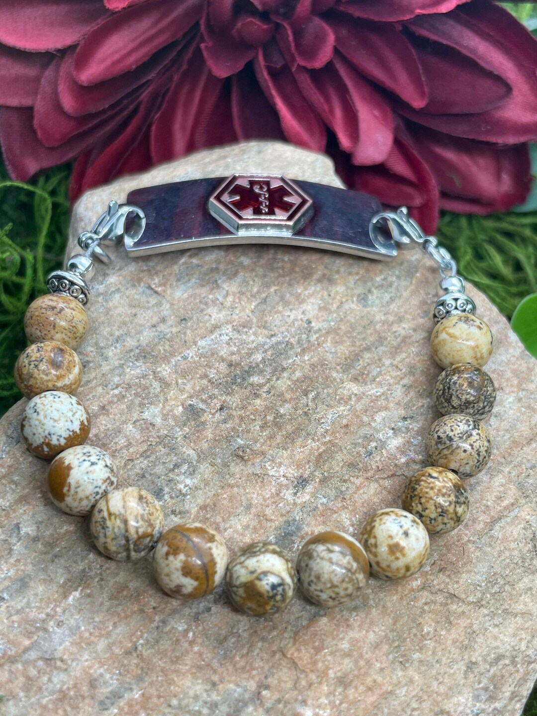 Medical ID Bracelet, Medical Alert for Women, Beaded Medical Alert ...