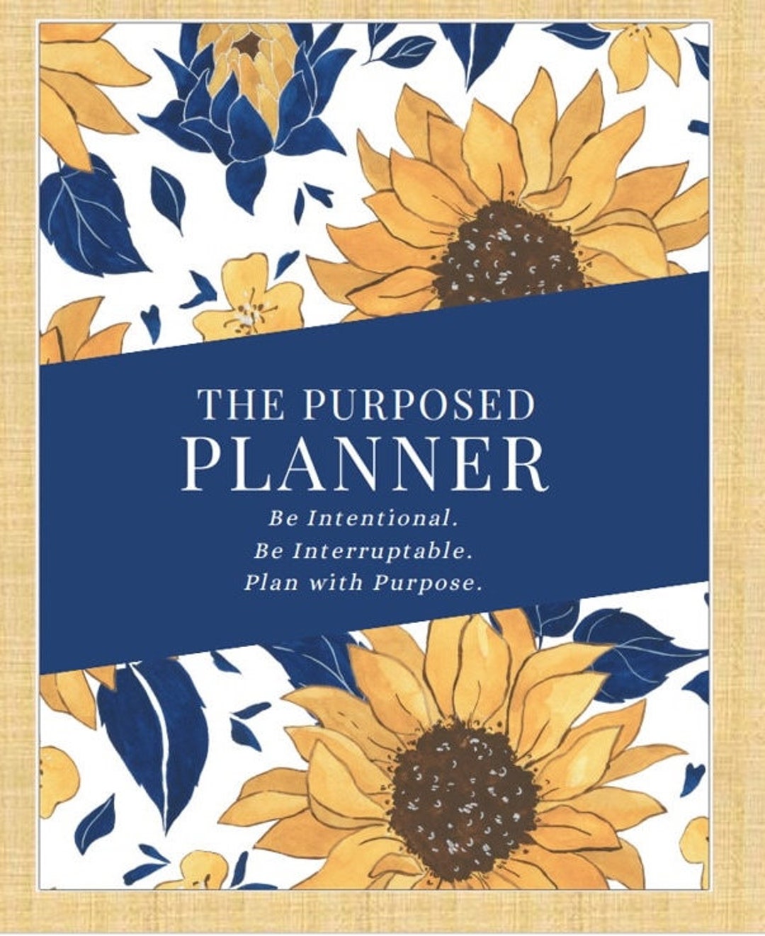 Printable Yearly Planner & Calendar Sunflower Theme - Etsy