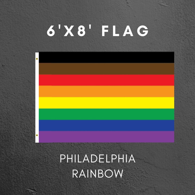 Philadelphia Pride Flag LGBTQ 2x3 3x5 6x8 - Etsy