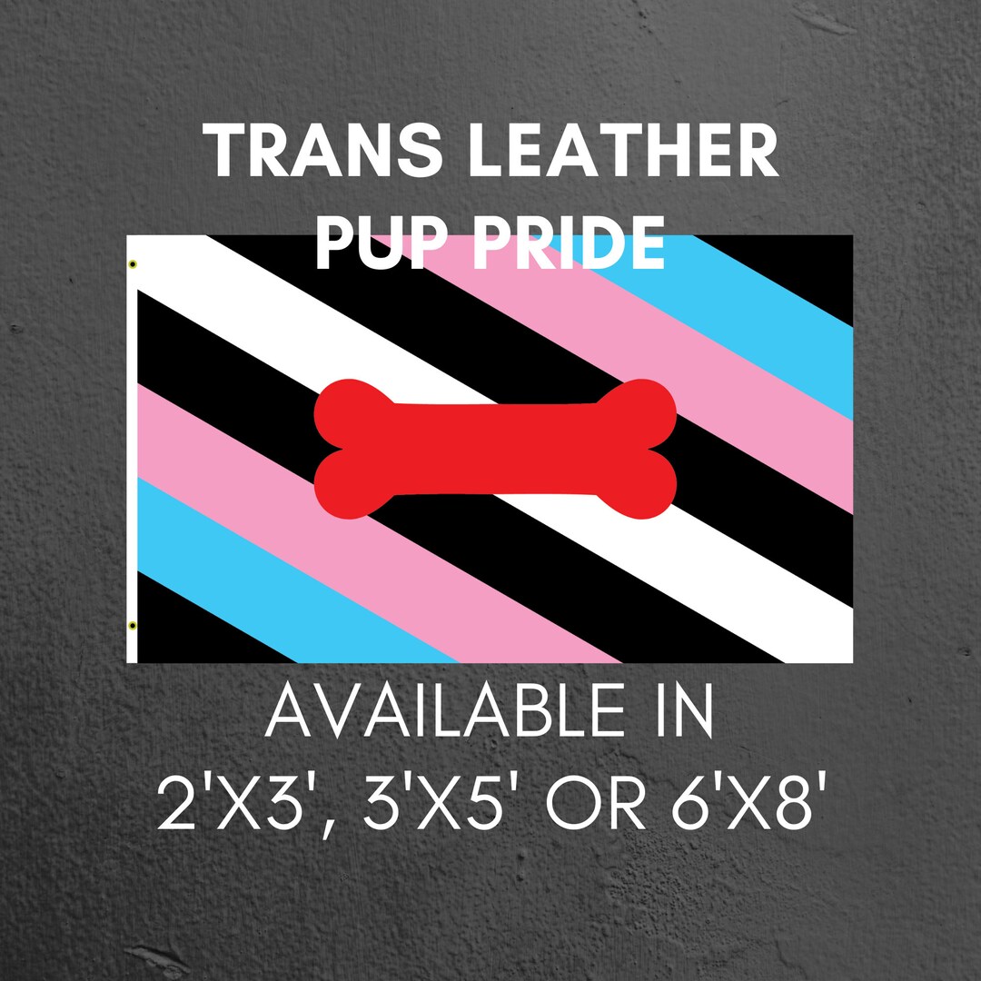 Trans Leather Pup Pride Flag; LGBTQ; 3 X 5 - Etsy