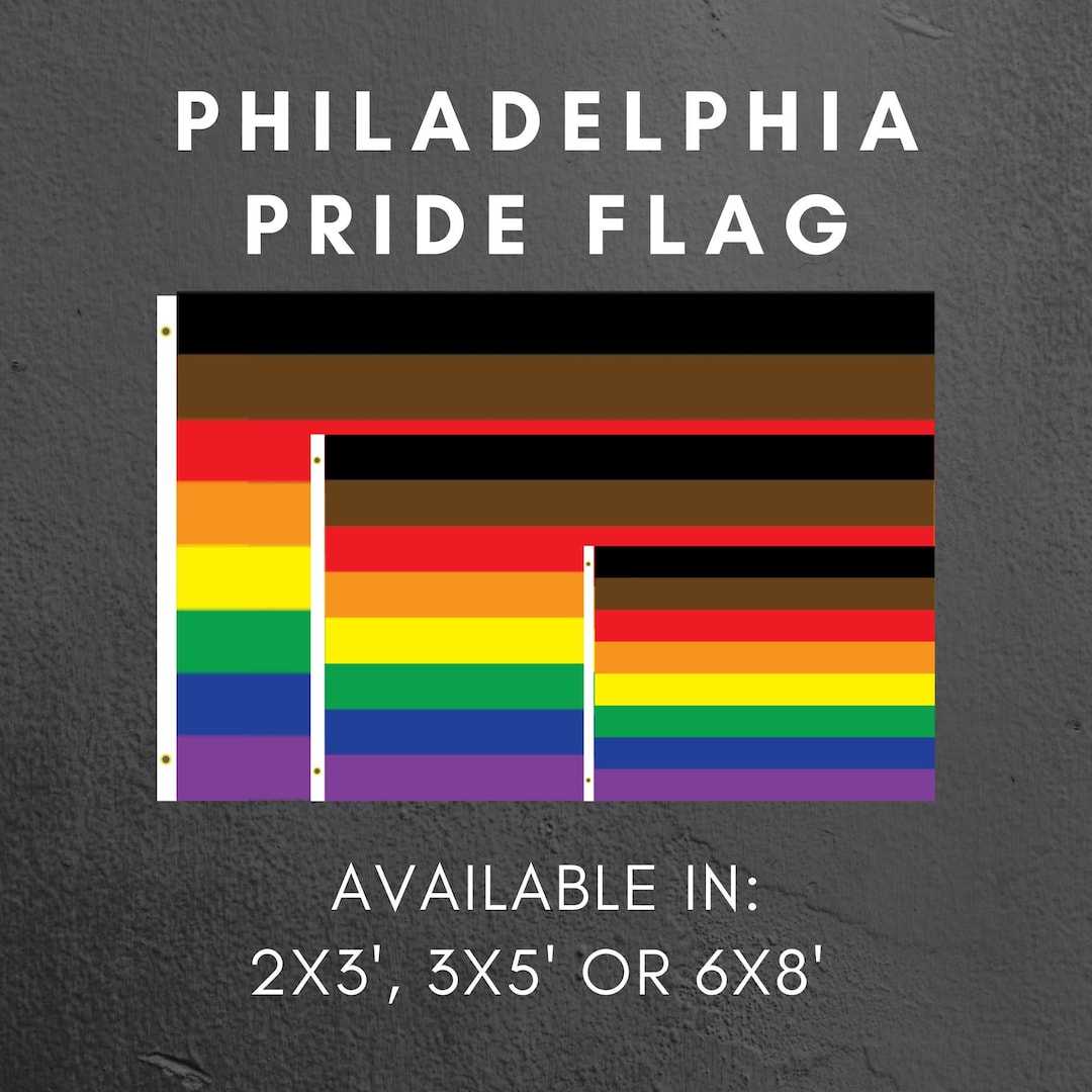 Philadelphia Pride Flag; LGBTQ; 2x3, 3x5, 6x8 - Etsy
