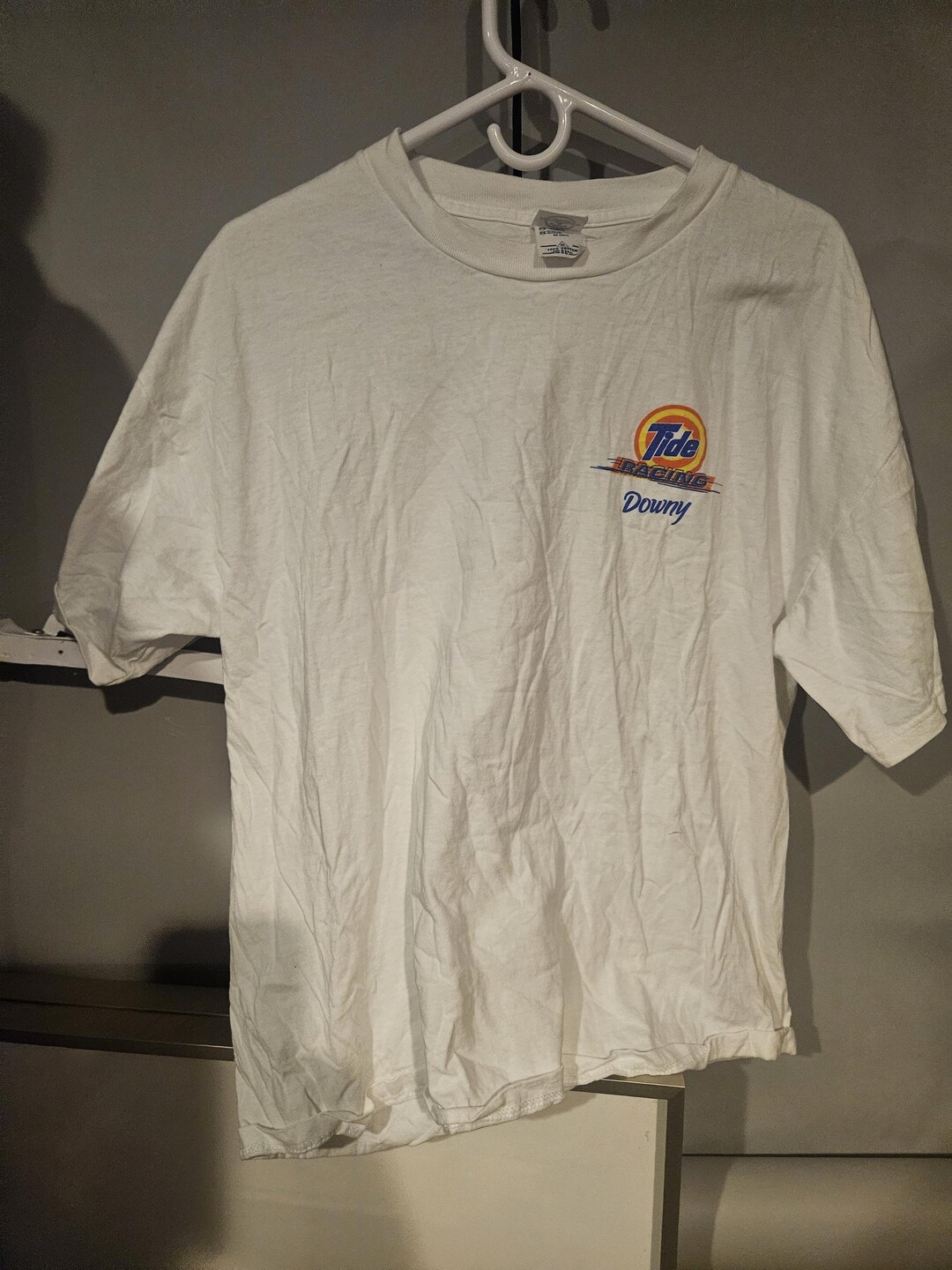 NASCAR Tide Racing Downy Ricky Craven Graphic T Shirt Men's XL White ...