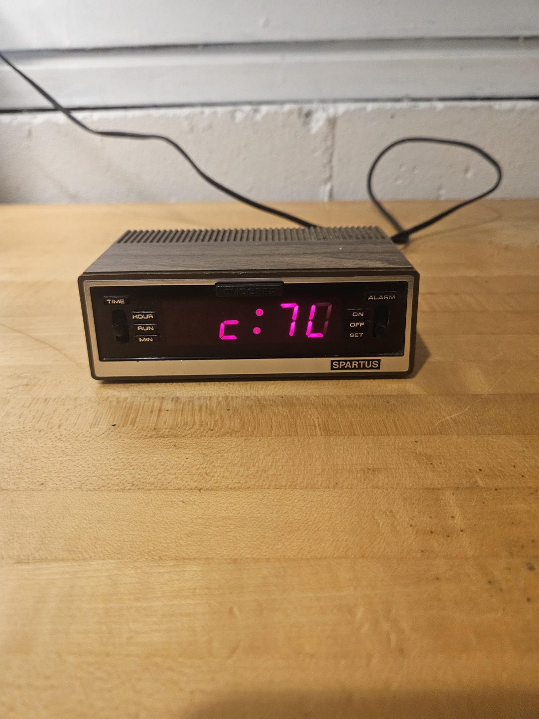 Spartus Wood Grain Alarm Clock Model 1120 Snooze Digital Vintage - Etsy