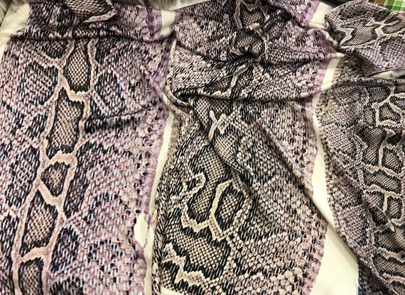 Snakeskin Silk Fabric/haute Couture Fabric/purple Snake Silk | Etsy