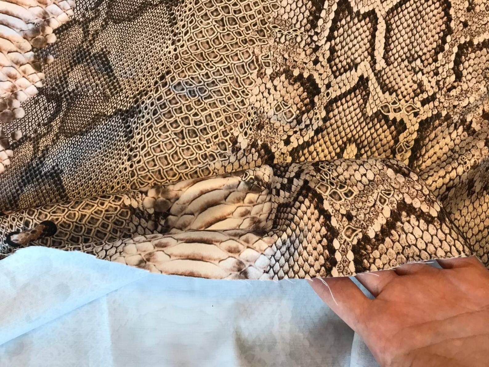 Reptile Cotton Fabric/blue Snake Skin Cotton/blue Snakeskin | Etsy