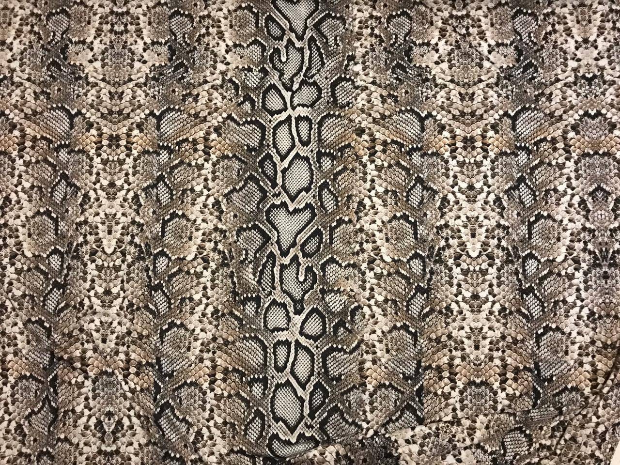 Python jersey fabric/haute couture fabric/brown snakeskin | Etsy