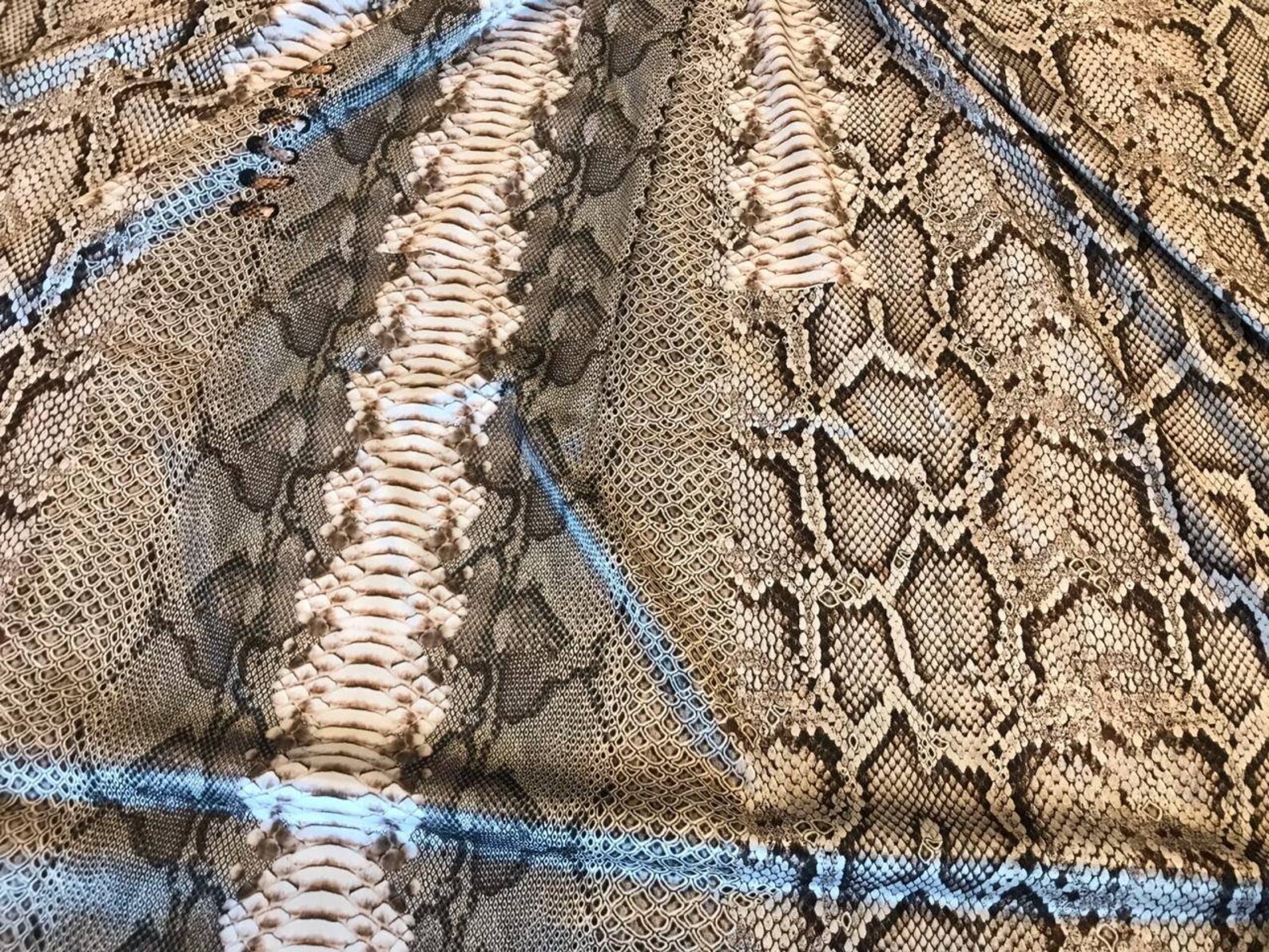 Reptile Cotton Fabric/blue Snake Skin Cotton/blue Snakeskin | Etsy