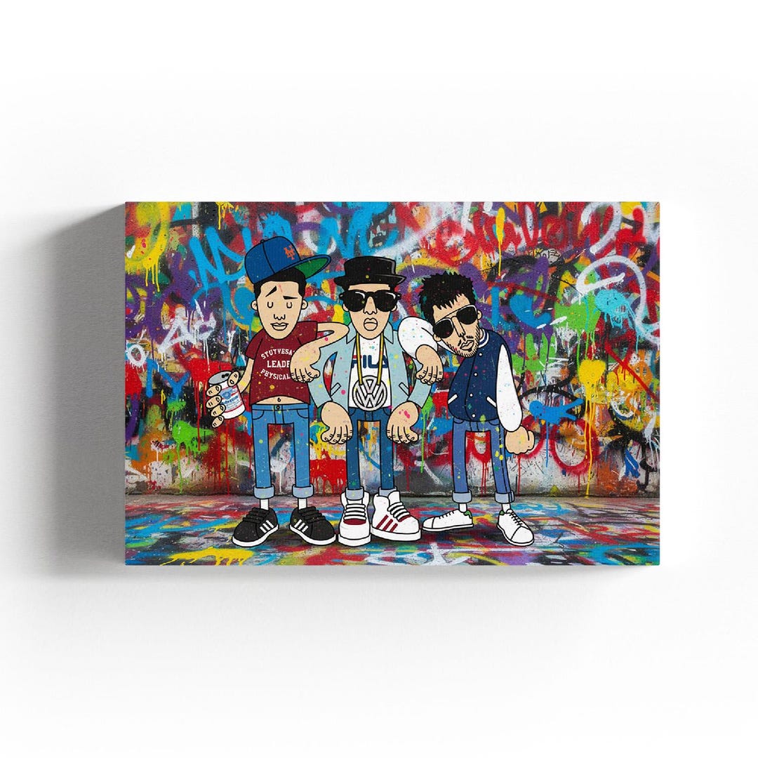 Beastie Boys Caricature Original Art Triple Trouble Hip Hop Graffiti ...