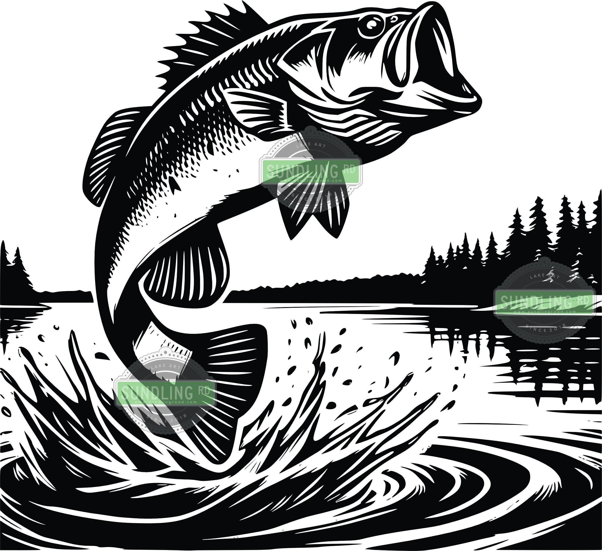 Jumping Fish Silhouette