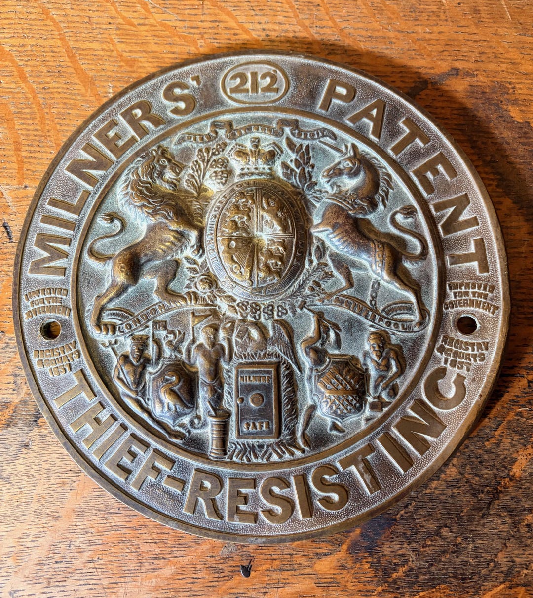 Victorian Antique Brass Safe Fire Plaque From England - Etsy