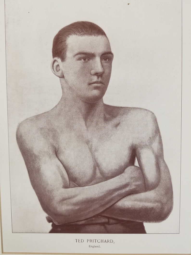 Boxer Print - Ted Pritchard, England - Reproduction of Original - Etsy