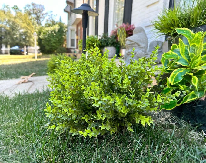 Artificial Boxwood Bush Fake Plant for Garden Landscaping Home Decor ...