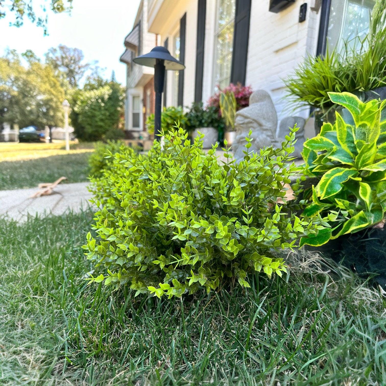Artificial Boxwood Bush Fake Plant for Garden Landscaping Home Decor ...