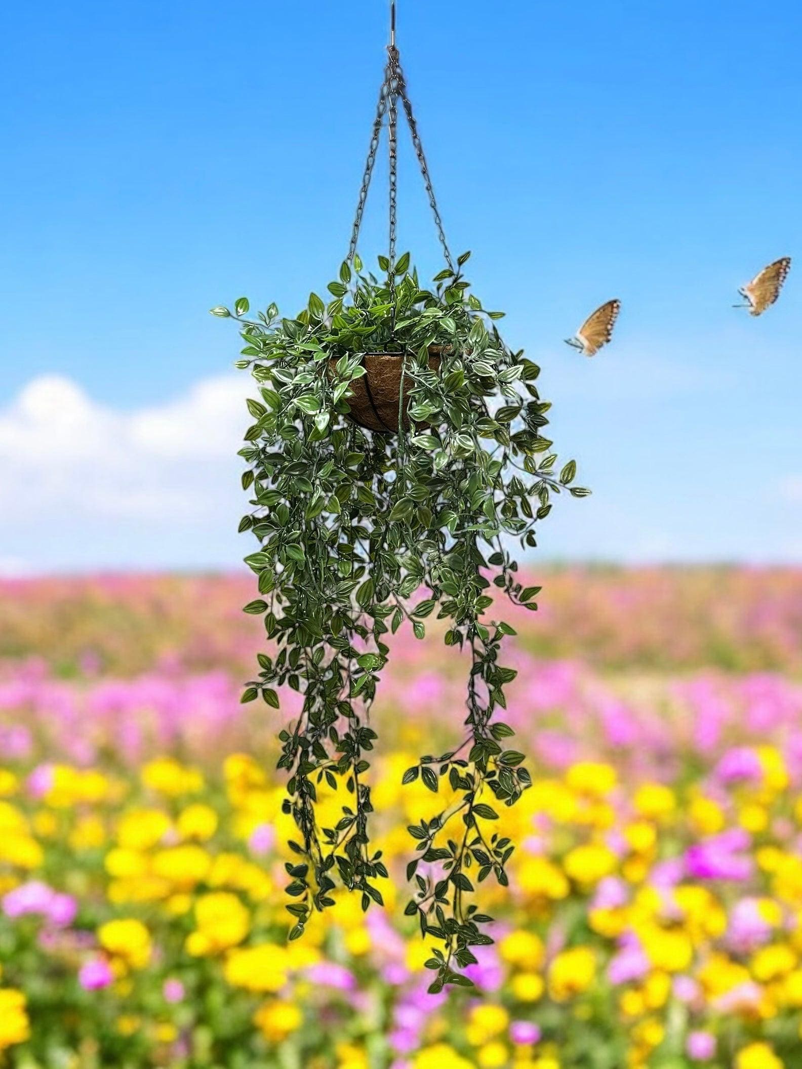 Evelyn Faux Hanging Ivy Plant – Cascading Artificial Greenery for ...