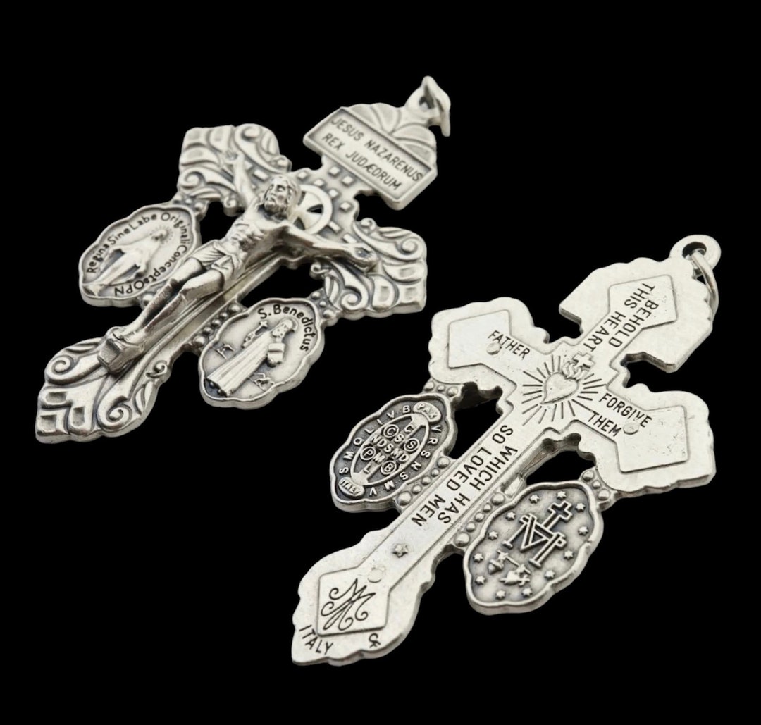 3-way Pardon Indulgence Crucifix/ St. Benedict & Miraculous Medals ...
