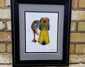Duck watercolor | Etsy